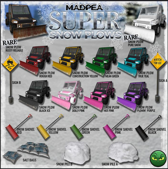 Second Life Marketplace - MadPea Super Snow Plows - Plow Dolly Pink